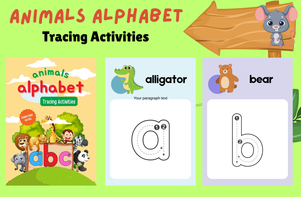Animal alphabet tracing