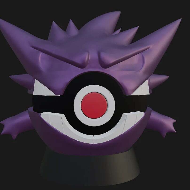Gengar Style Pokeball STL File