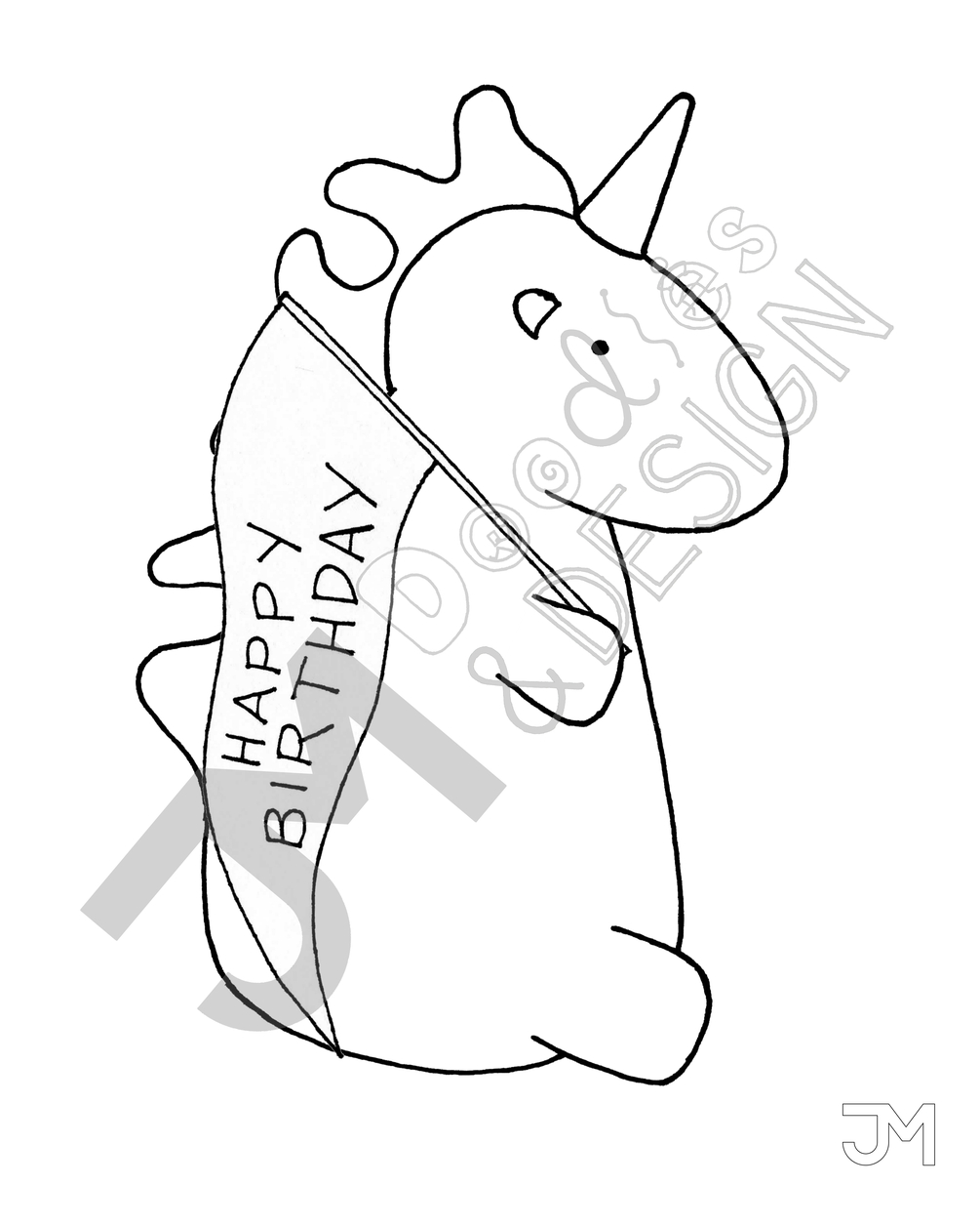 Printable Unicorn Greeting Cards
