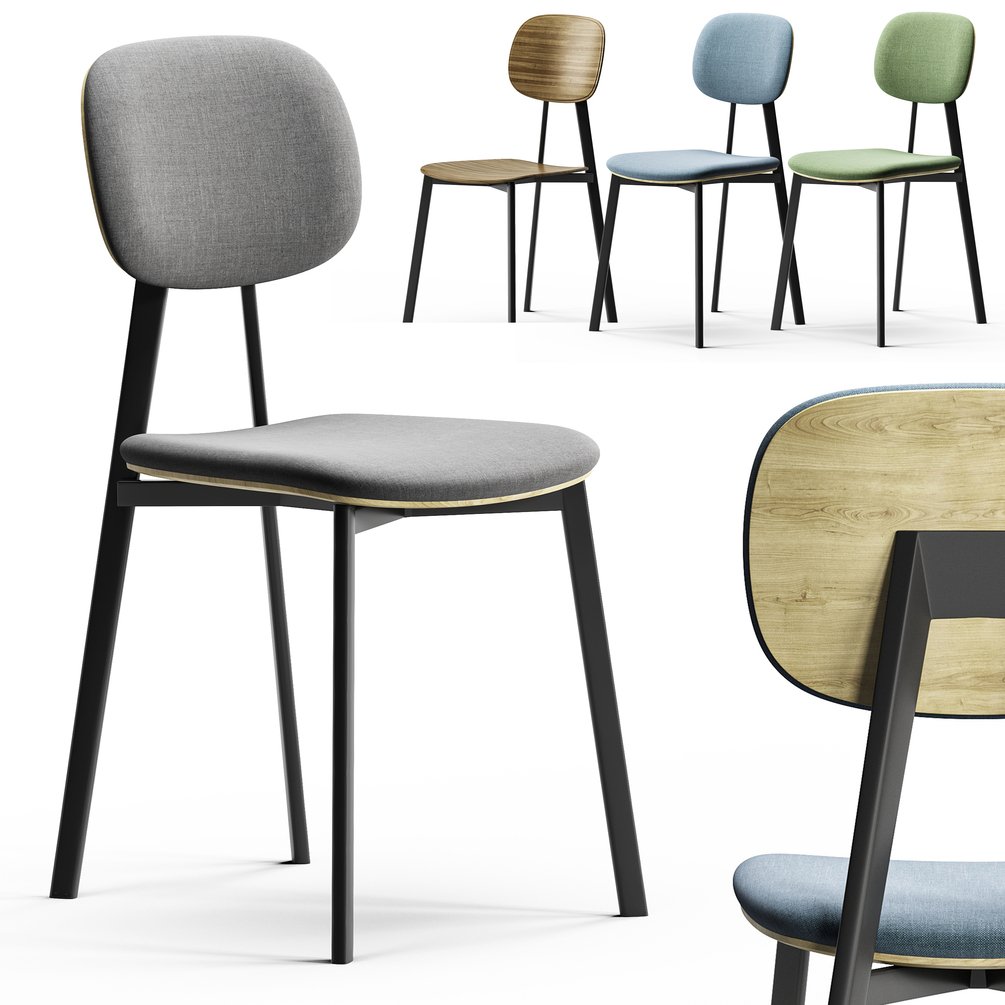 Diotti Lollipop Young Fabric And Wood Chair