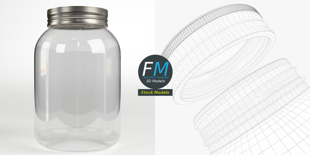 3D MODEL - Empty plastic jar