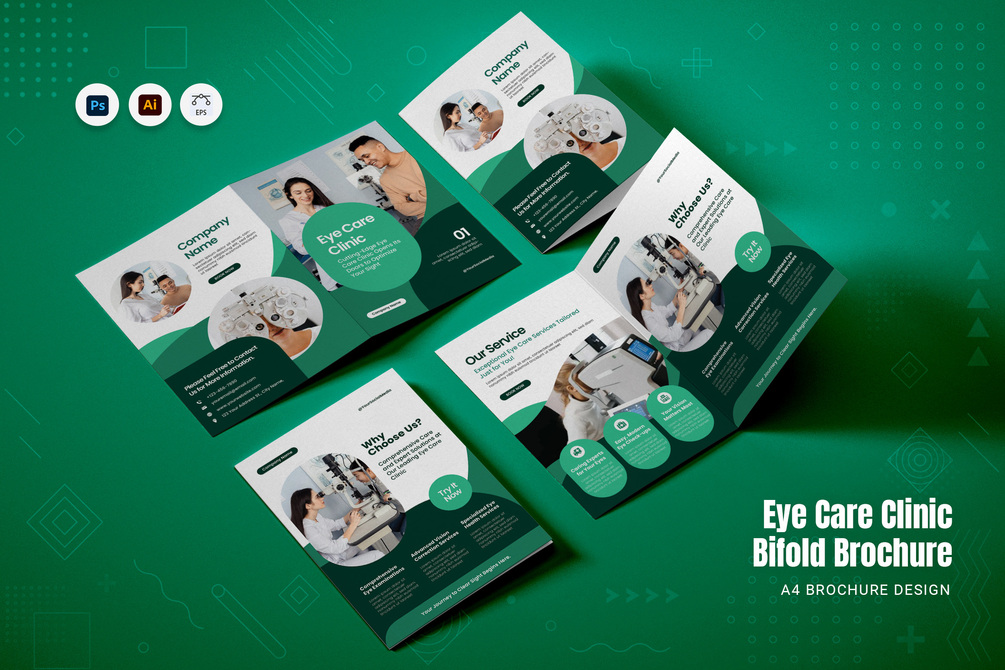 Eye Care Clinic Bifold Brochure