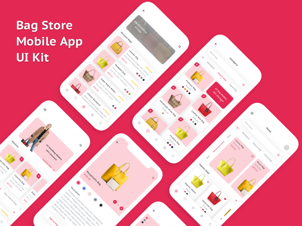 Bag Store Mobile App UI Kit