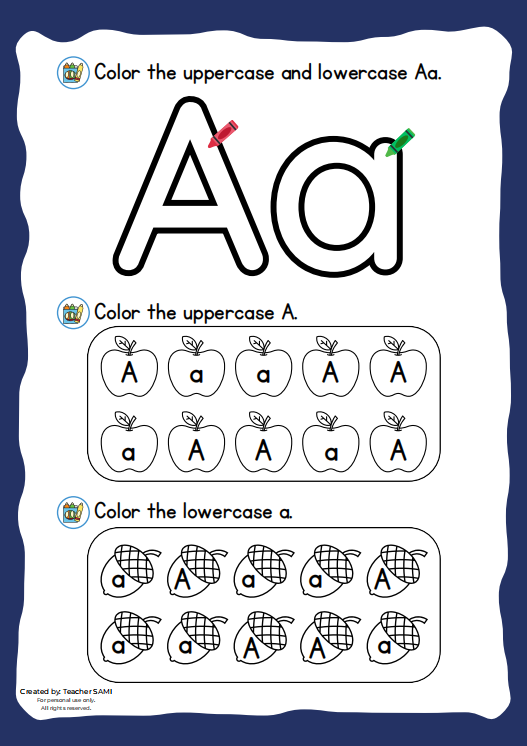 Aa to Zz - coloring and tracing