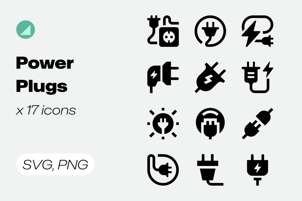 Basicons / Solid / Power Plug Icons