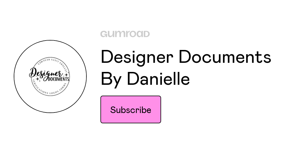 Designer Documents By Danielle