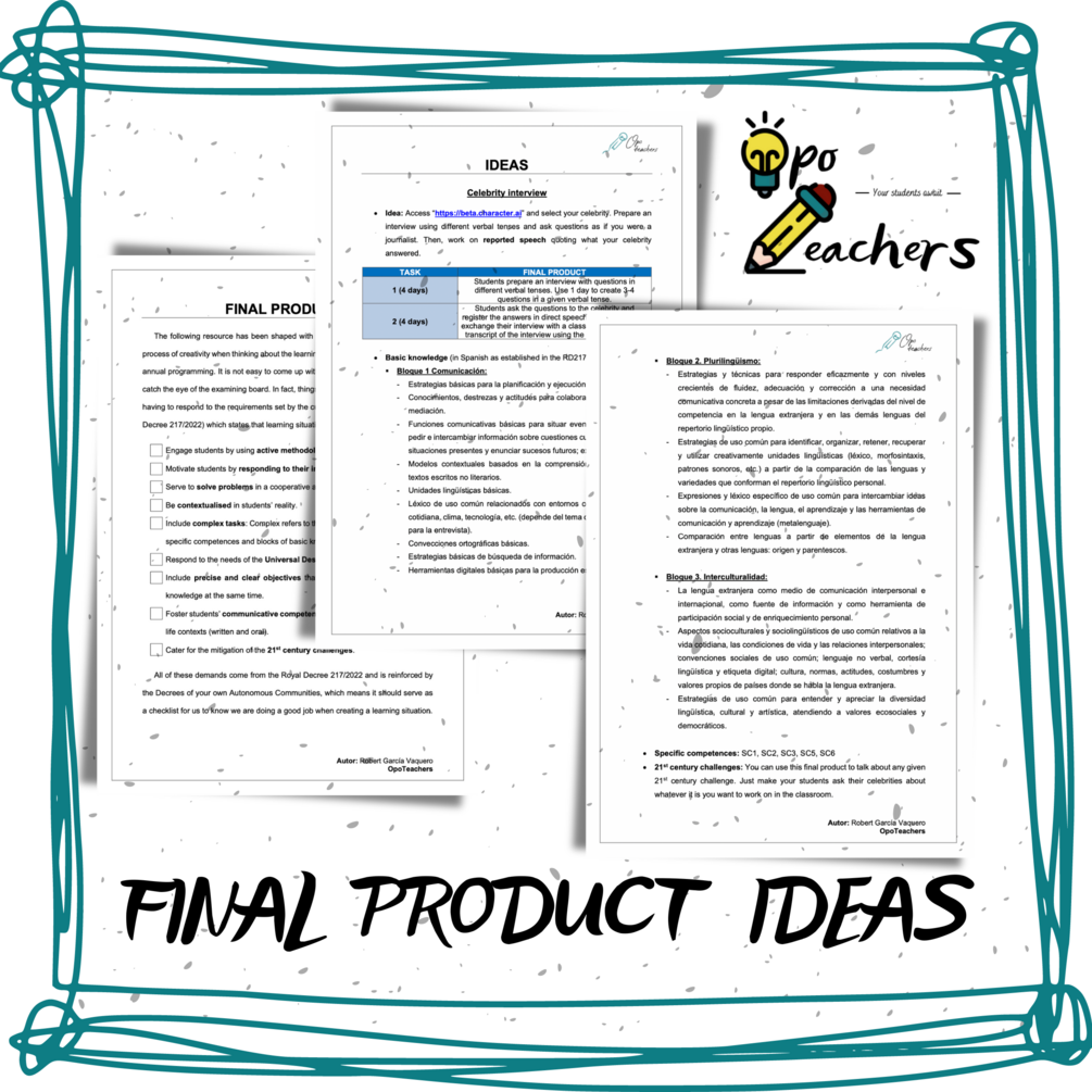 Final product ideas