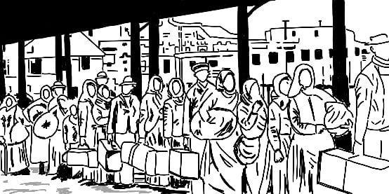 Refugees (digital illustration to print at home)