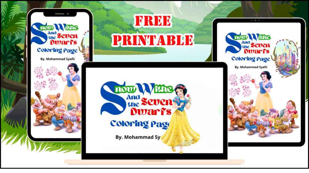 Free Snow White Coloring Page.