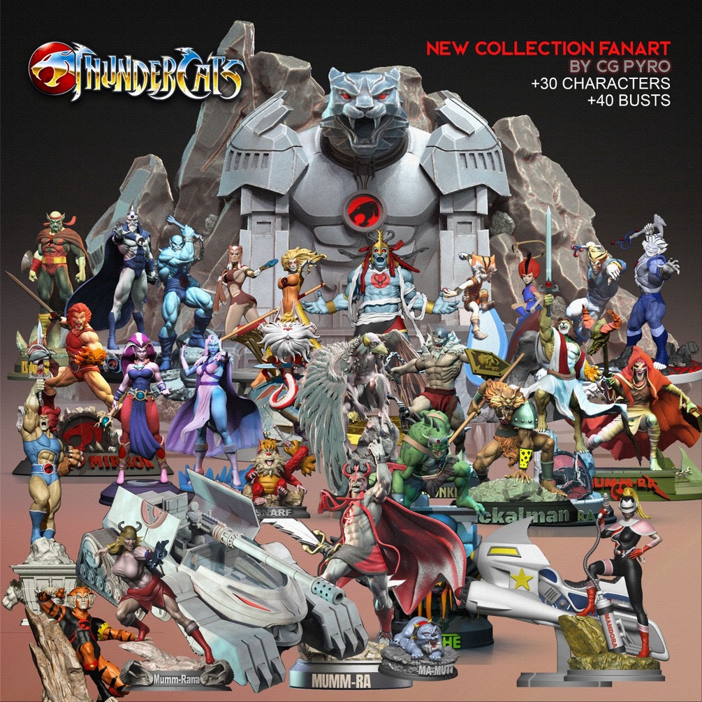 Thundercats collection 30 characters and 40 busts Download