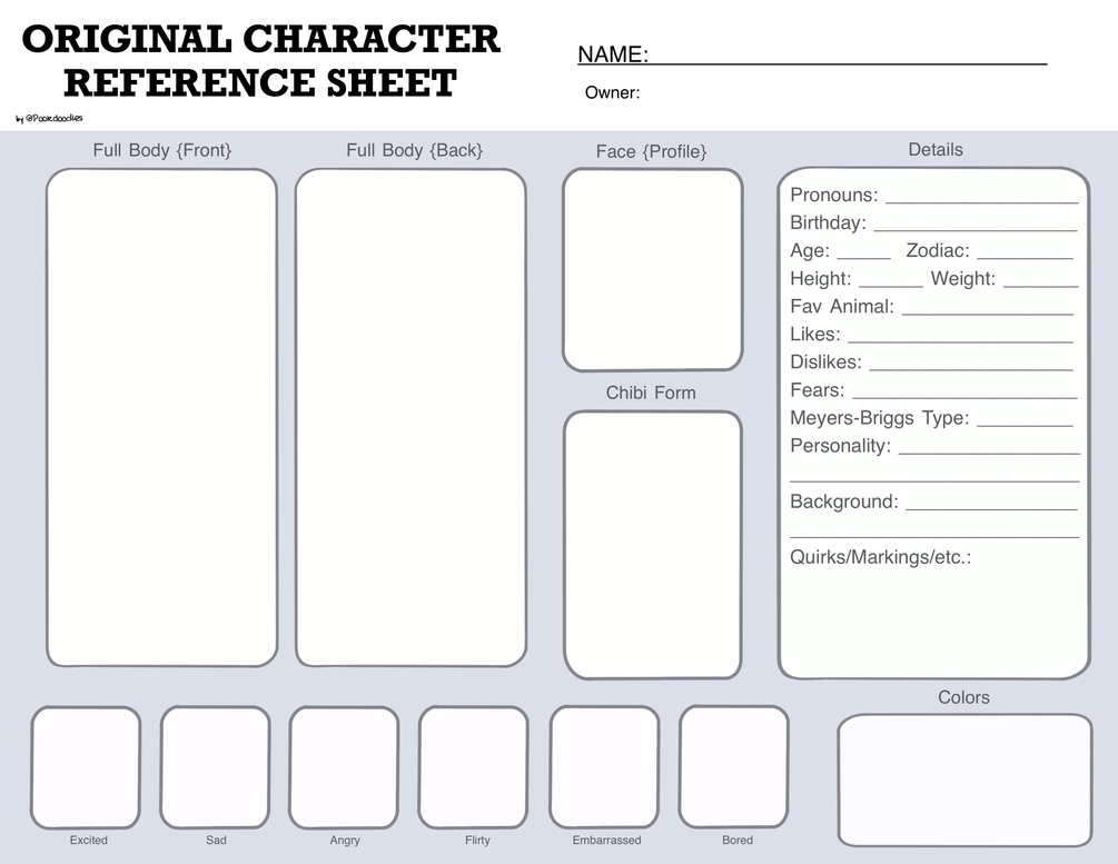 OC Character Design Template