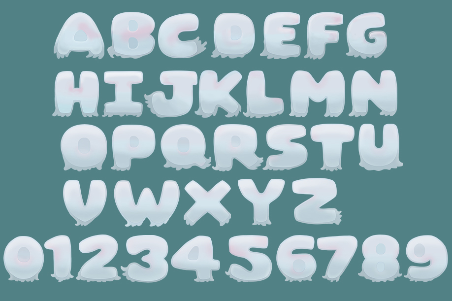 Ghost Alphabet and Numbers