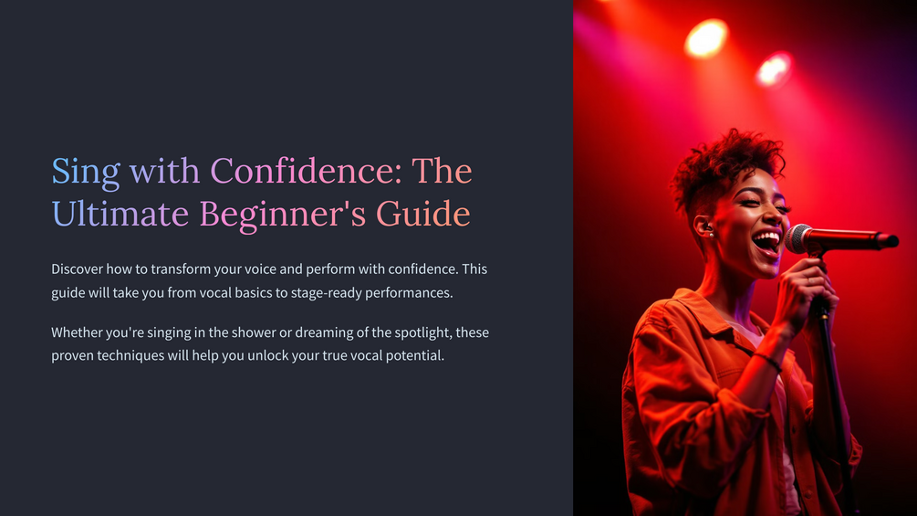 Sing with Confidence: The Ultimate Beginner’s Guide