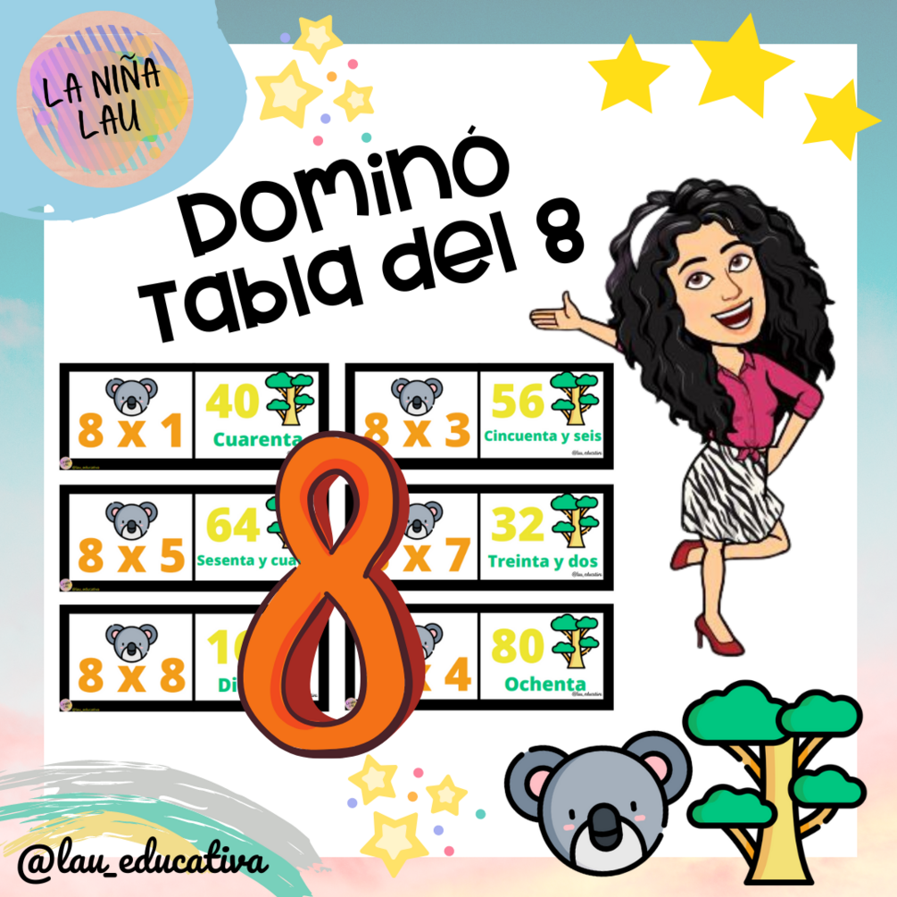 Dominó Tabla del 8