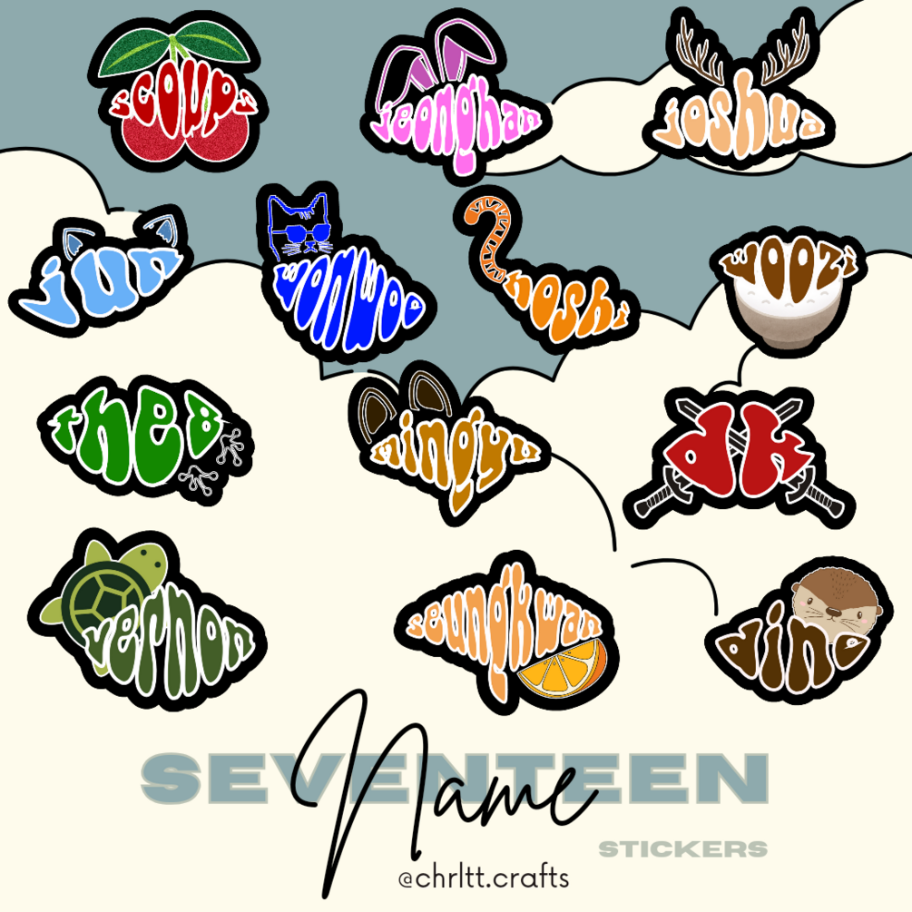 Seventeen Name Stickers: Because You're Special! 🎉