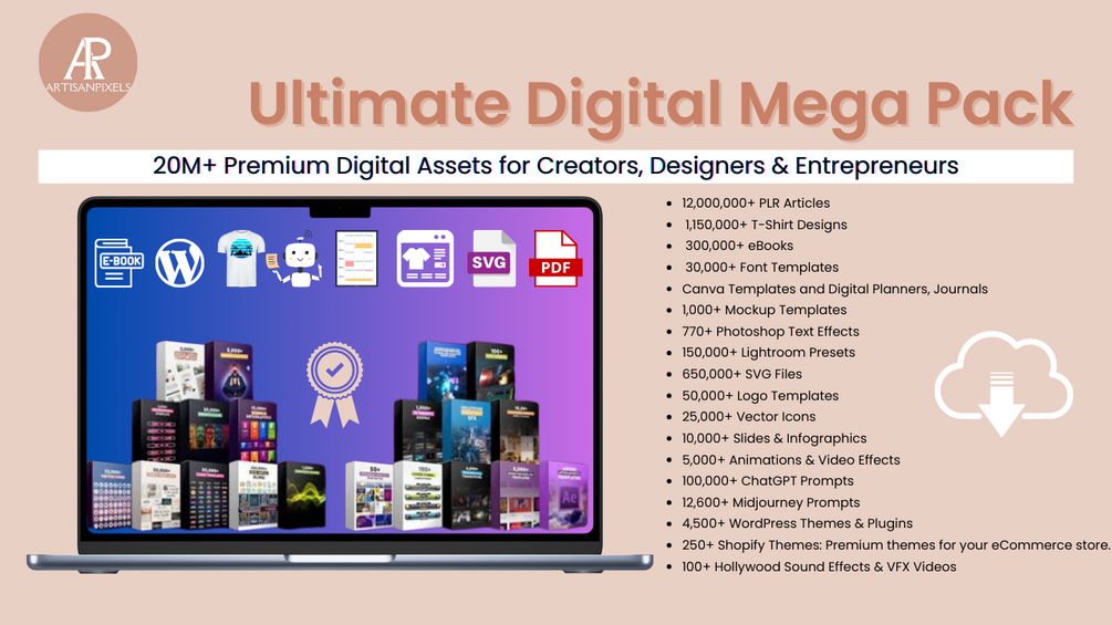 Ultimate Digital Mega Pack: 20M+ Premium Digital Assets for Creators ...