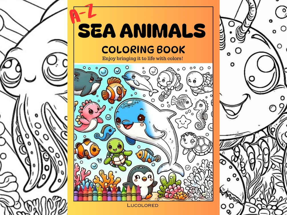 A - Z Sea Animals Coloring Book