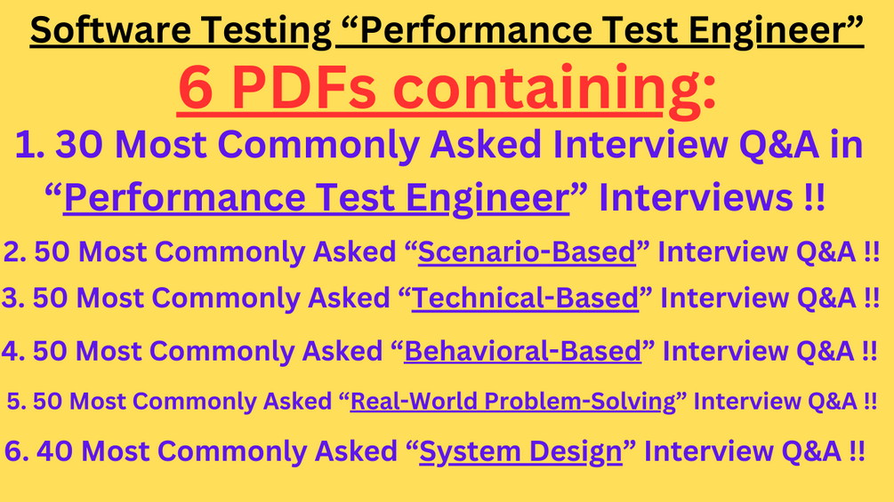 6 PDFs containing ALL Types of Most Asked Interview Q&A (Scenario-Based, Technical-Based ...