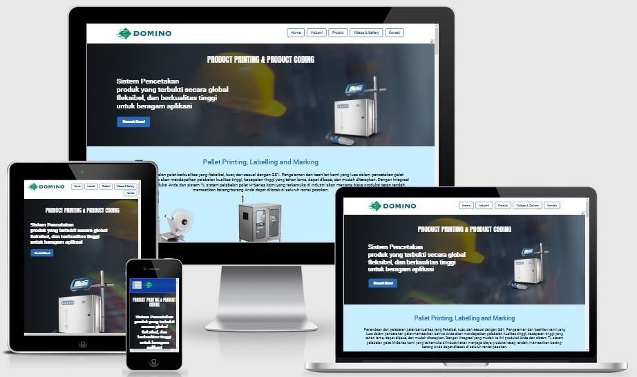 Domino Coding Landing Page