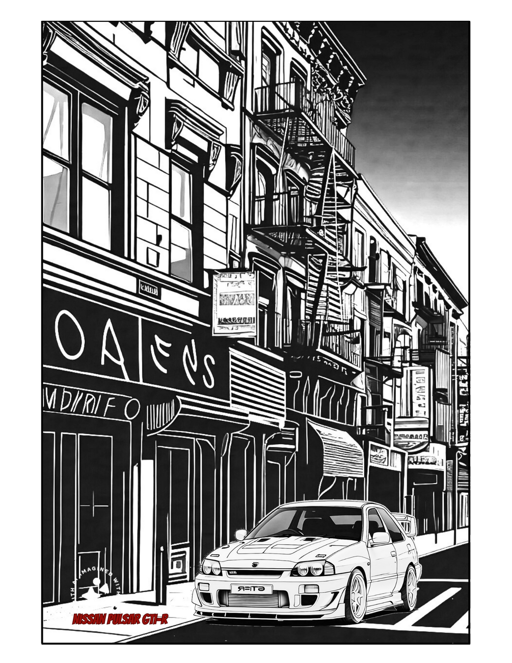 JDM Enthusiast Coloring Pages