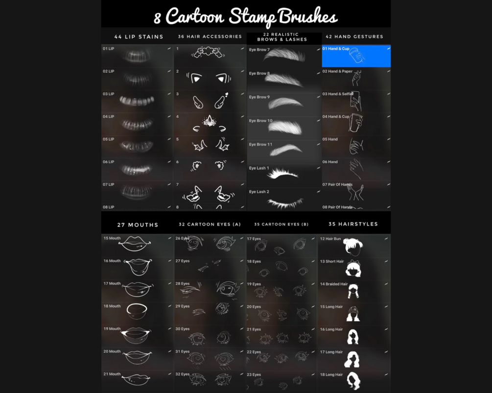 Procreate Brushes Character Drawing Kit