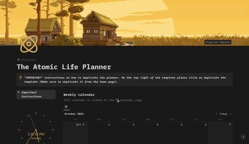 The Atomic Life Planner