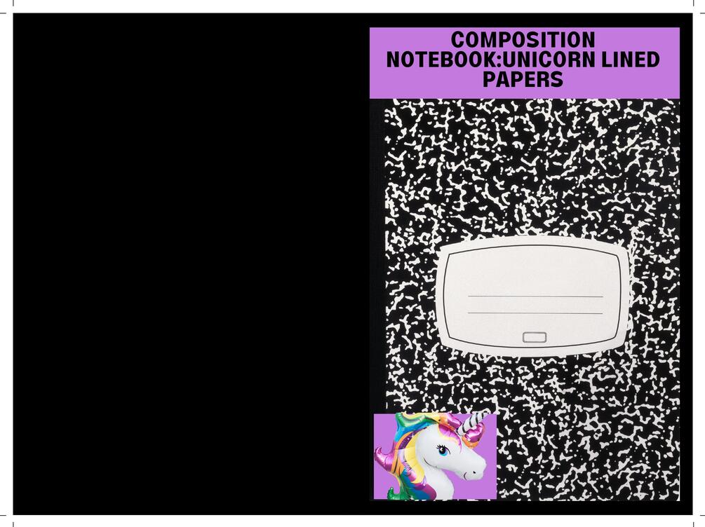 UNICORN LINED COMPOSITION NOTEBOOK