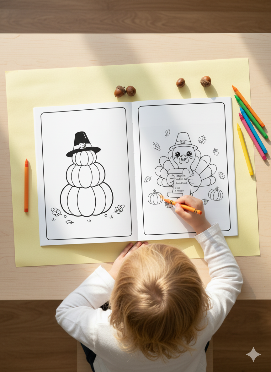 Turkey Tales & Thankful Hearts: Printable Thanksgiving Activity Pages