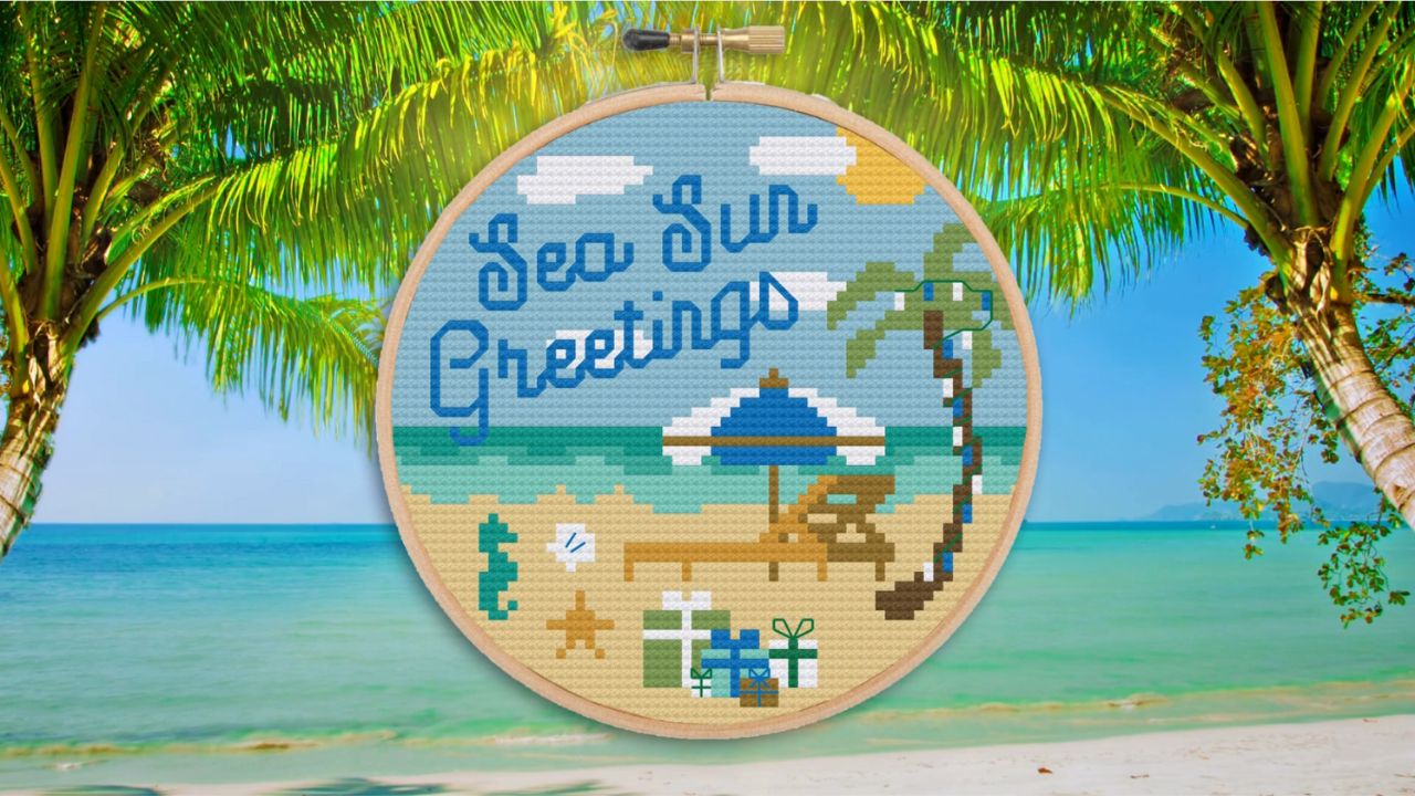 NEW! Sea Sun Greetings Cross Stitch Collection by Notorious Needle ...