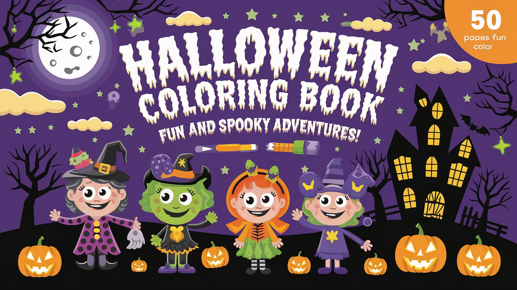 Halloween Coloring Book for Kids: Fun and Spooky Adventures!"