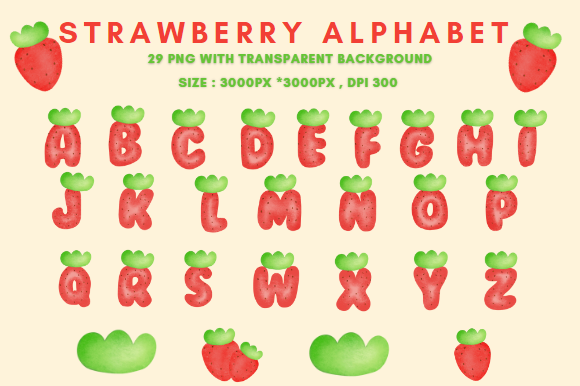 A Juicy Strawberry Alphabet Delight A-Z