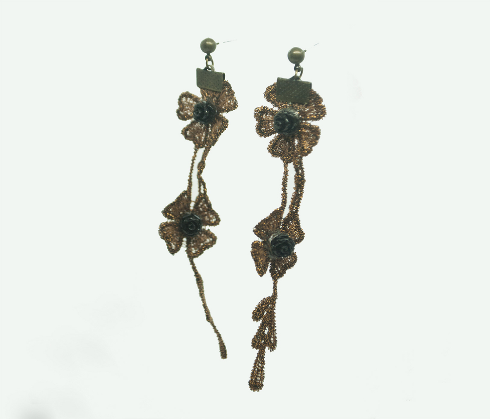 Bronze Lace Earrings