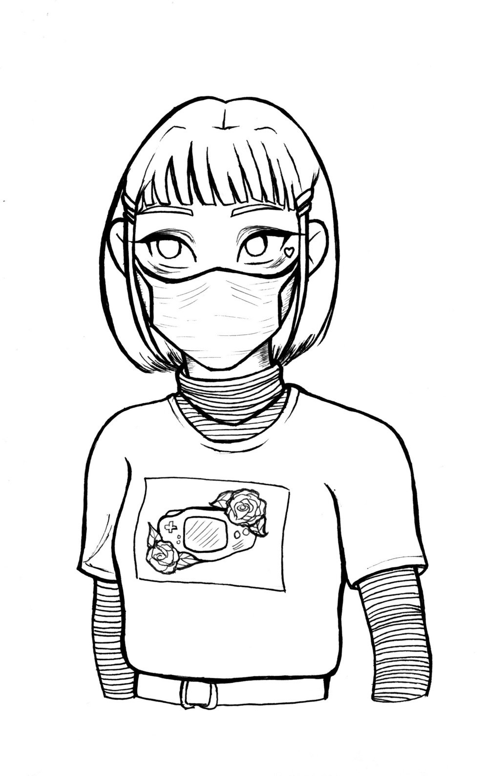 E-girl coloring page