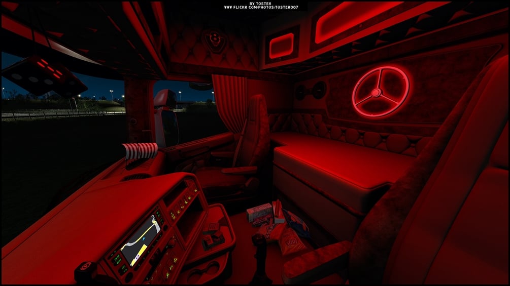 Interior Scania RJL RED VABIS ETS 2 #18