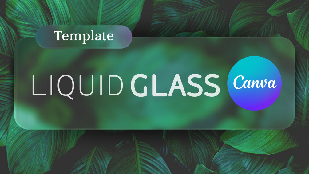 Liquid Glass Effect Canva Template | Aesthetic Editable Template for ...