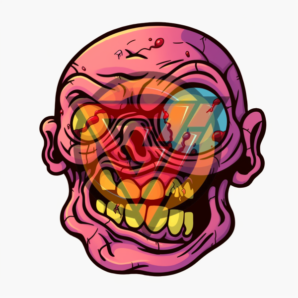 THE ROTTEN ONE: Ultimate Zombie Skull Vector – High-Resolution & Fully ...