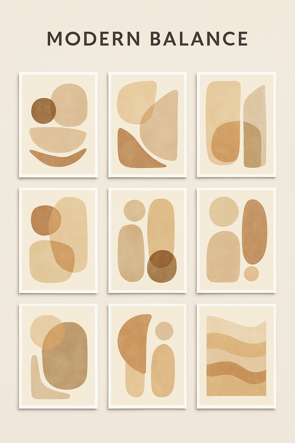 Modern Balance - 10 Minimalistic Abstract Prints