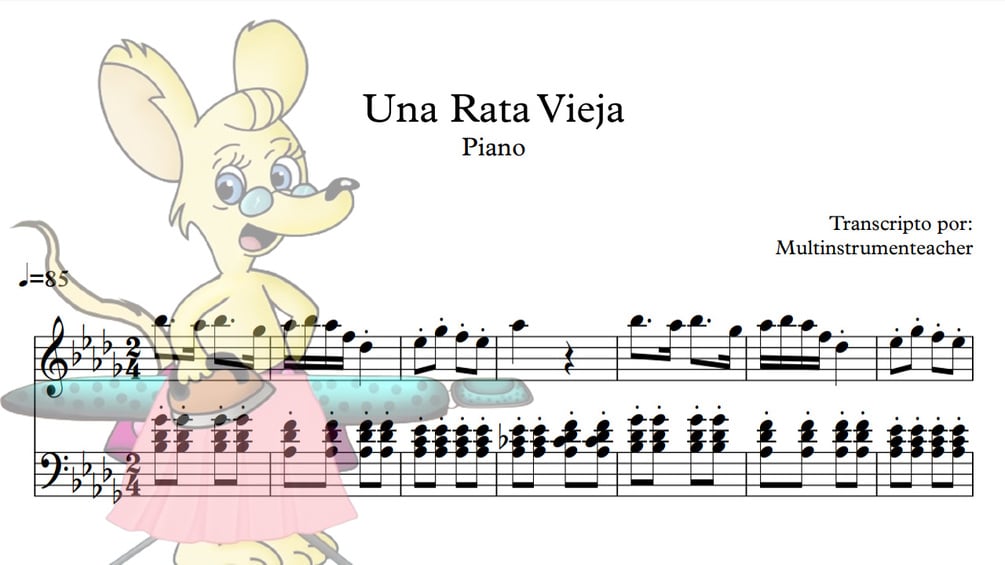 Una Rata Vieja - Partitura para piano