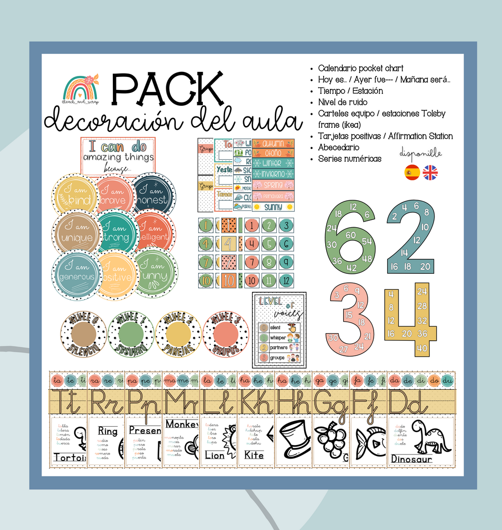 Pack decoración del aula