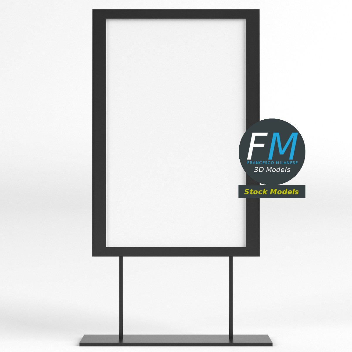 3D MODEL - Tabletop sign holder 3