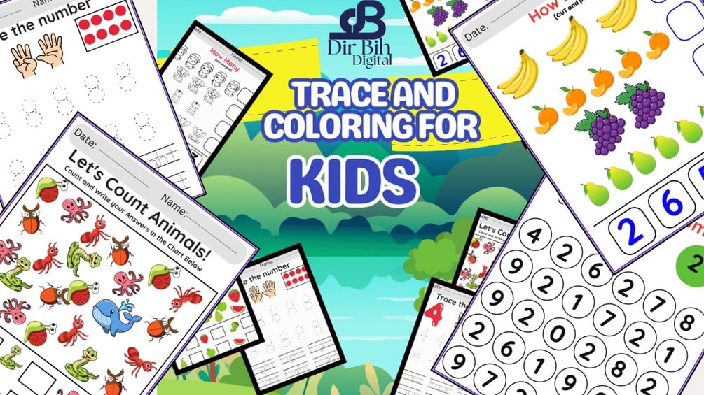 Trace and Coloring For Kids