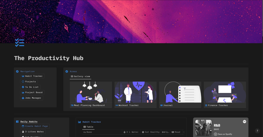 The Productivity Hub Notion Template