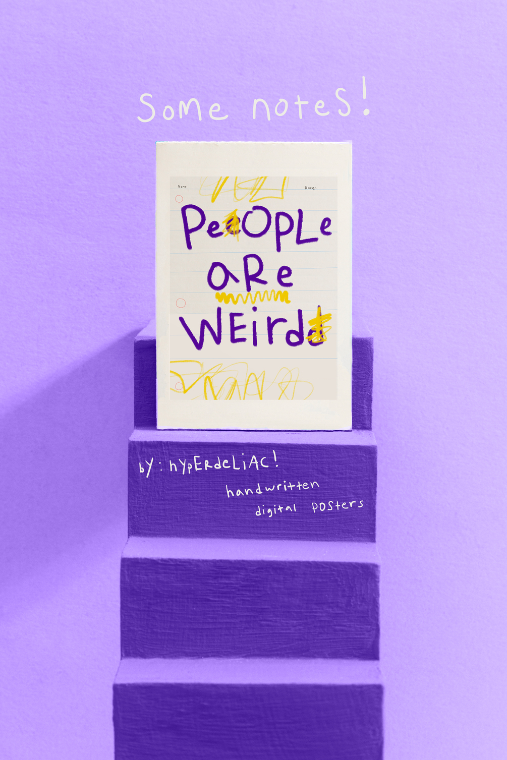 "People Are Weird" Quote Handwritten Printable Poster | Playfully ...