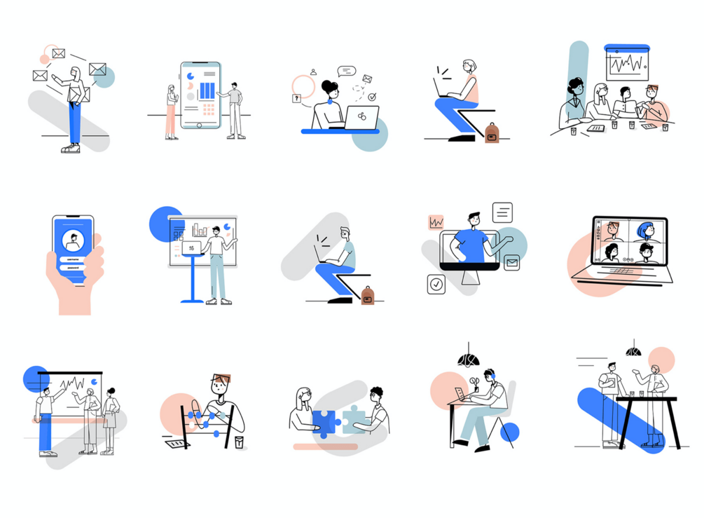 Teamwork Illustration Set