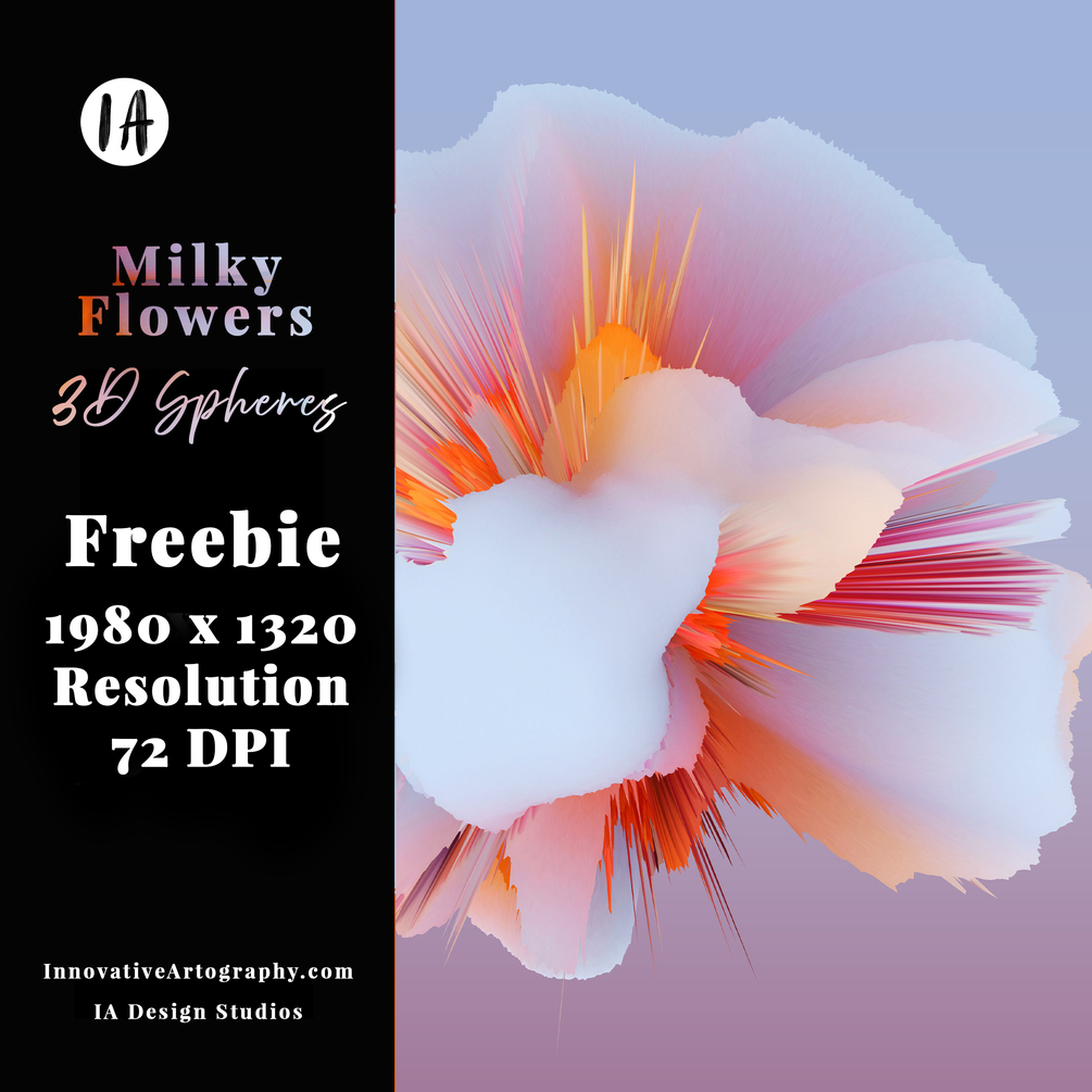 FREEBIE: Milky Flower Background