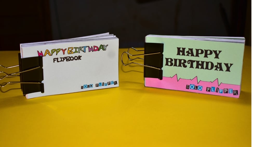 Printable simple birthday flipbook animation templates || Fun & Easy ...