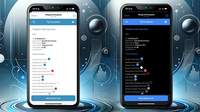 Template for Telegram mini webapp