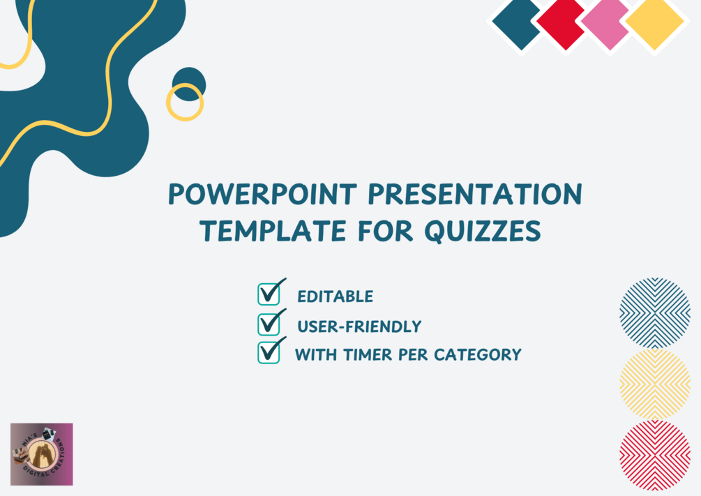 POWERPOINT PRESENTATION TEMPLATE FOR QUIZZES (with timer) l EDITABLE