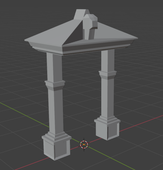 Fantasy Gate Low Poly Game Asset Low-poly 3D model
