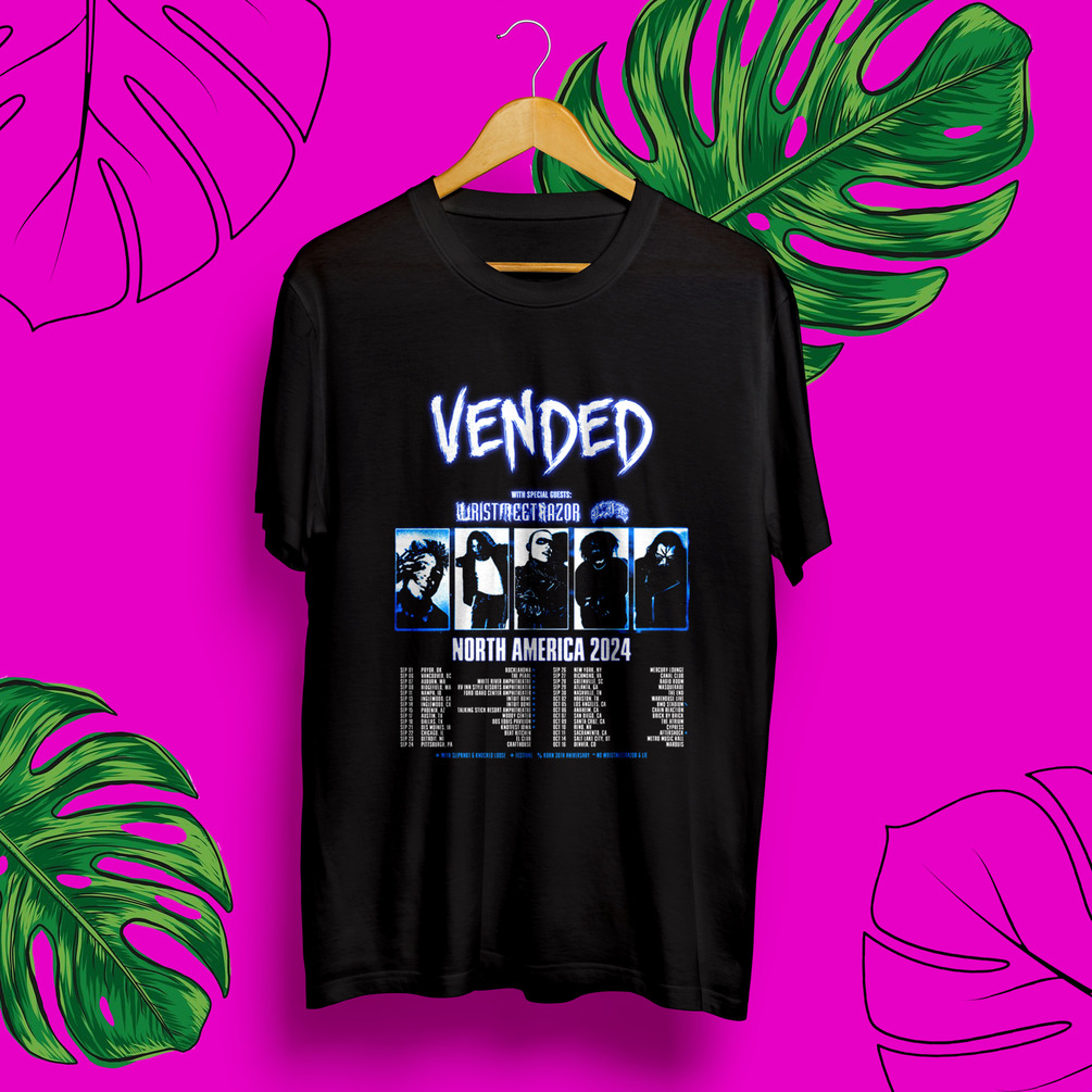 VENDED NORTH AMERICAN TOUR DATE 2024. VENDED TOUR. VENDED. FRONT SIDE ...